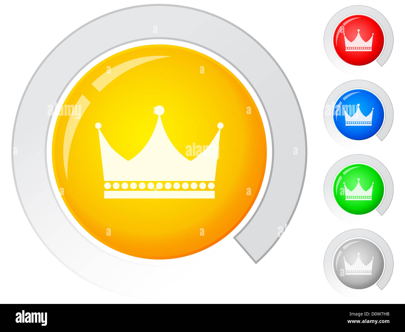Crown buttons Cut Out Stock Images & Pictures - Alamy