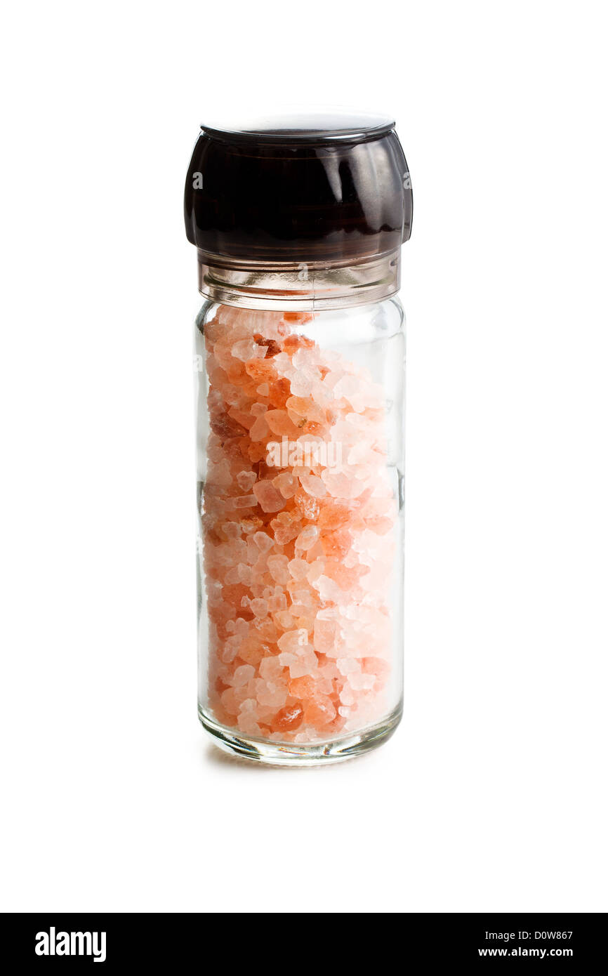 himalayan pink salt in mill Stock Photo - Alamy