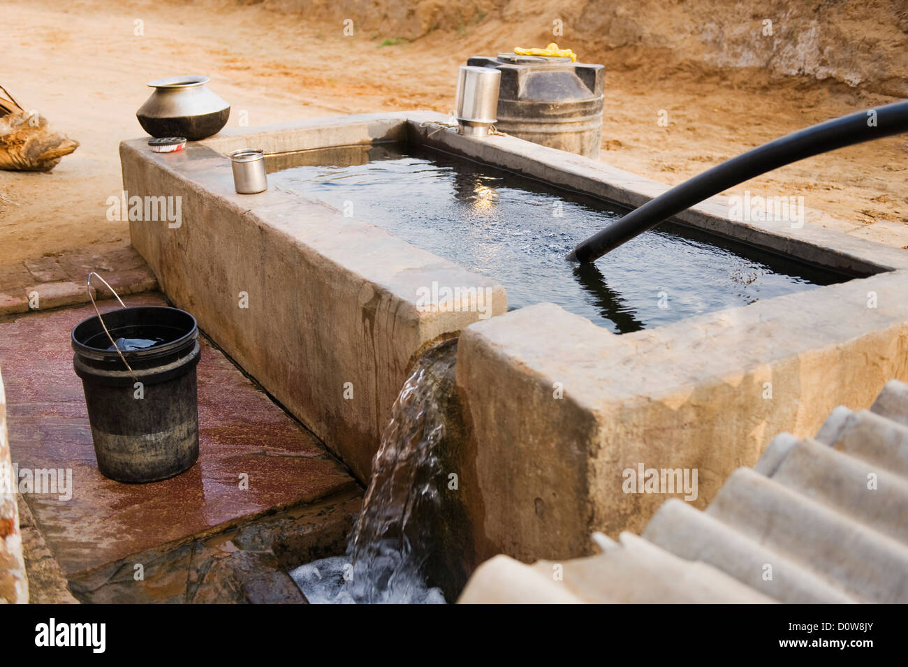 Tube well reservoir, Farrukh Nagar, Gurgaon, Haryana, India Stock Photo ...
