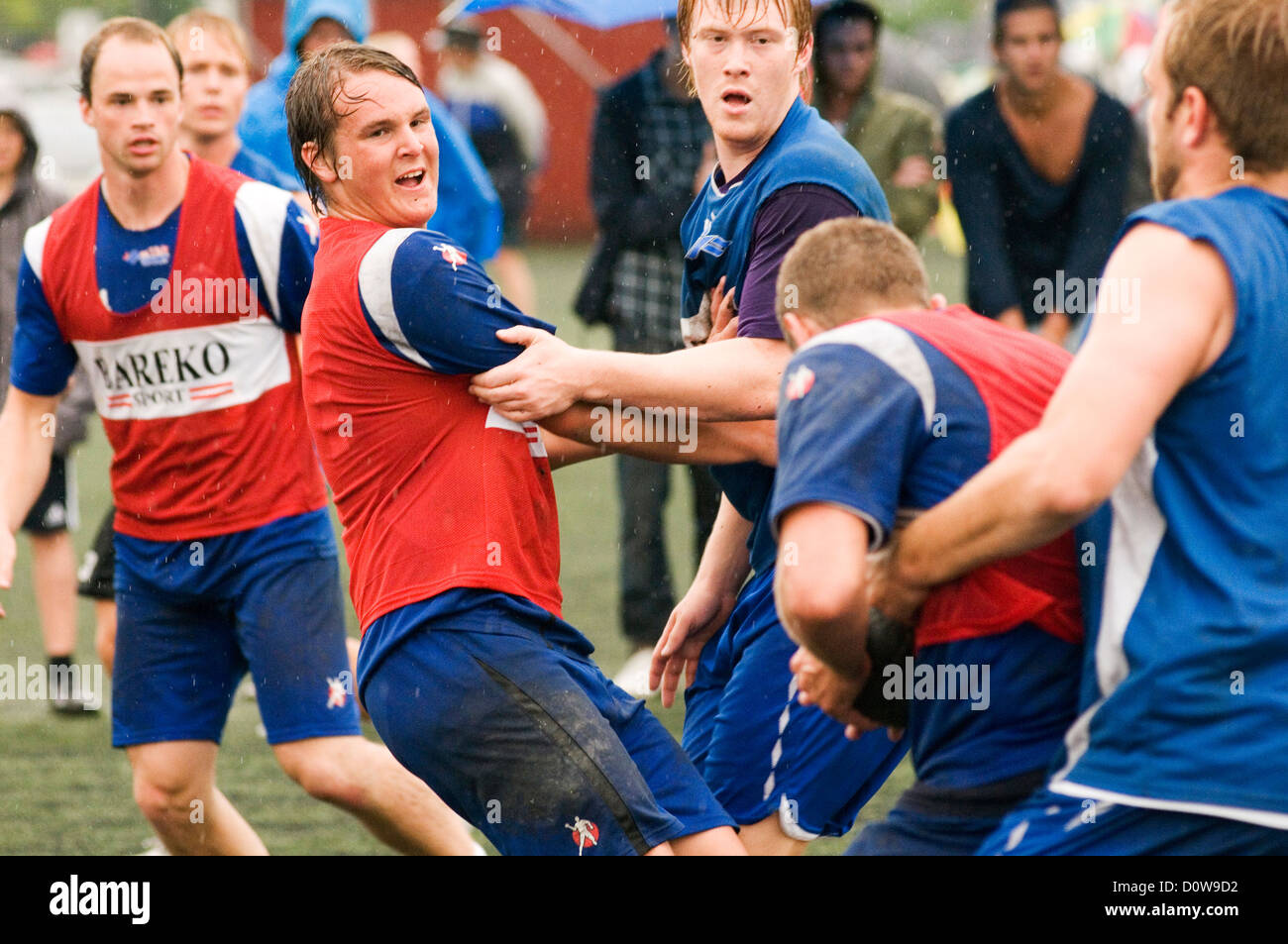 handball hand ball sport field sports german Scandinavian team Stock ...