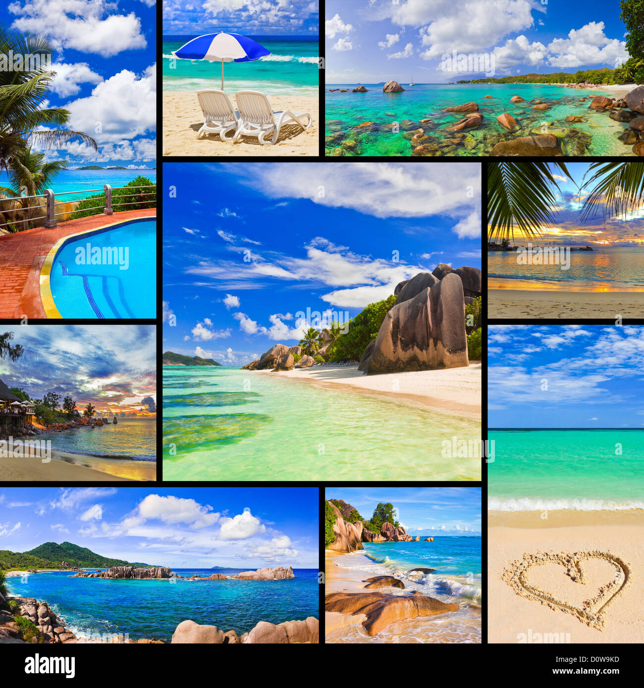 Beach collage hi-res stock photography and images - Alamy