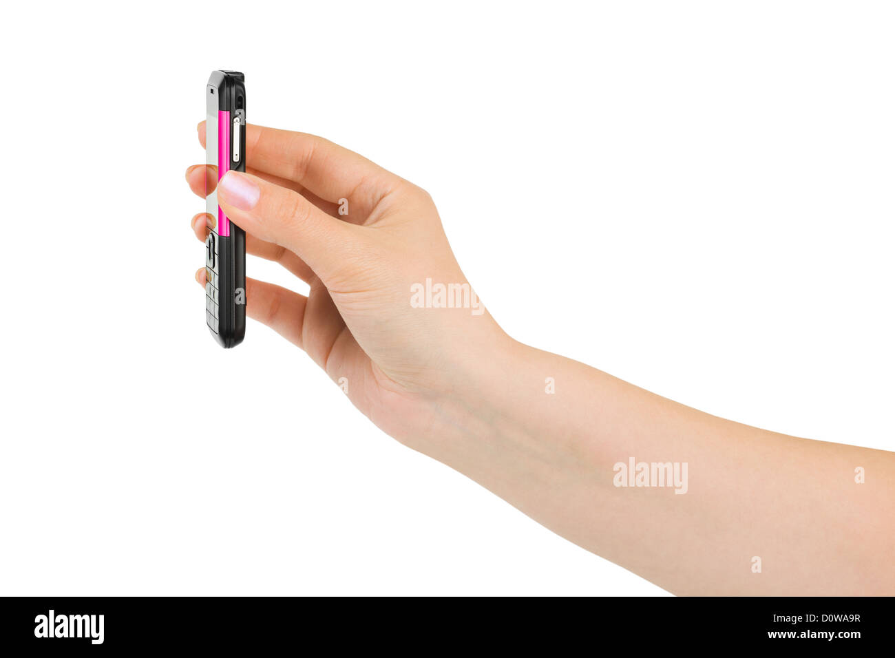Hand with mobile phone Stock Photo - Alamy