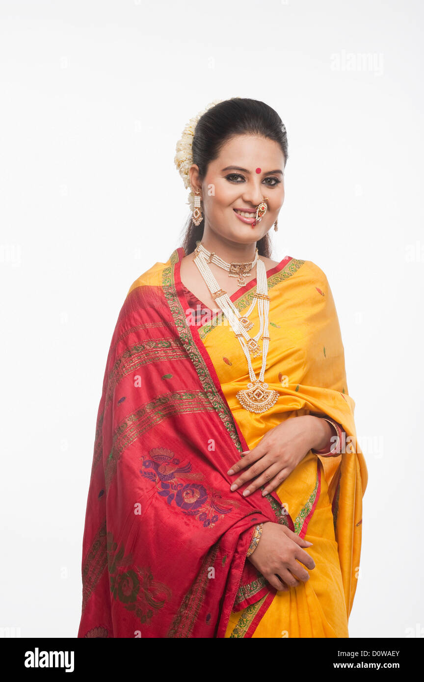 Portrait of marathi woman hi-res stock photography and images - Alamy