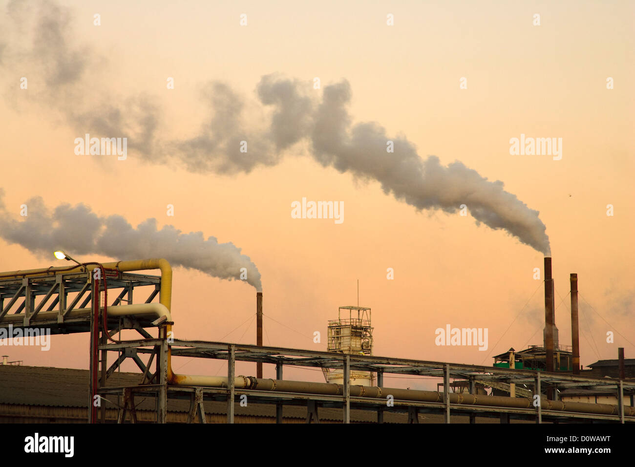 Smoking factory chimneys hi-res stock photography and images - Alamy