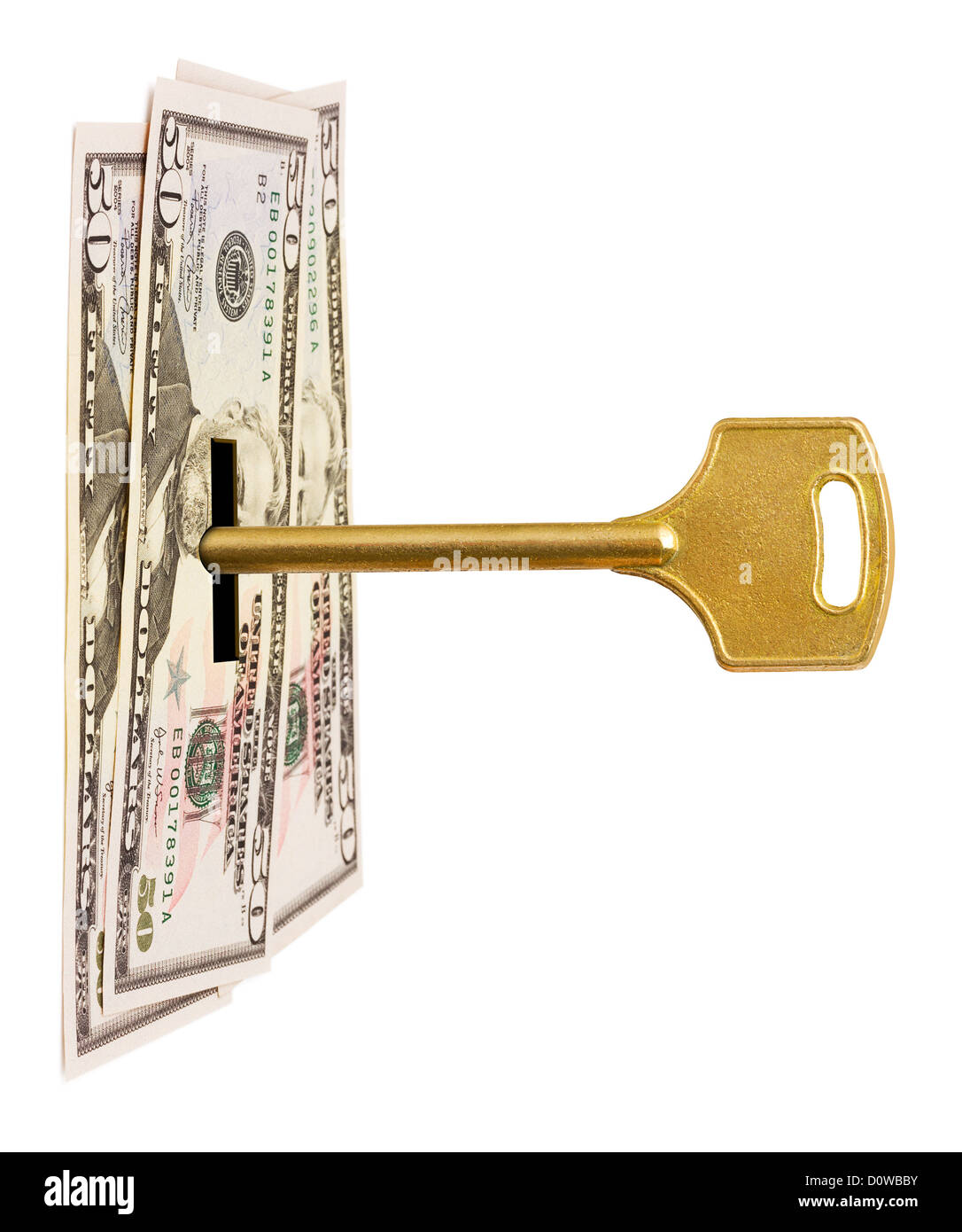 Key and money Stock Photo - Alamy