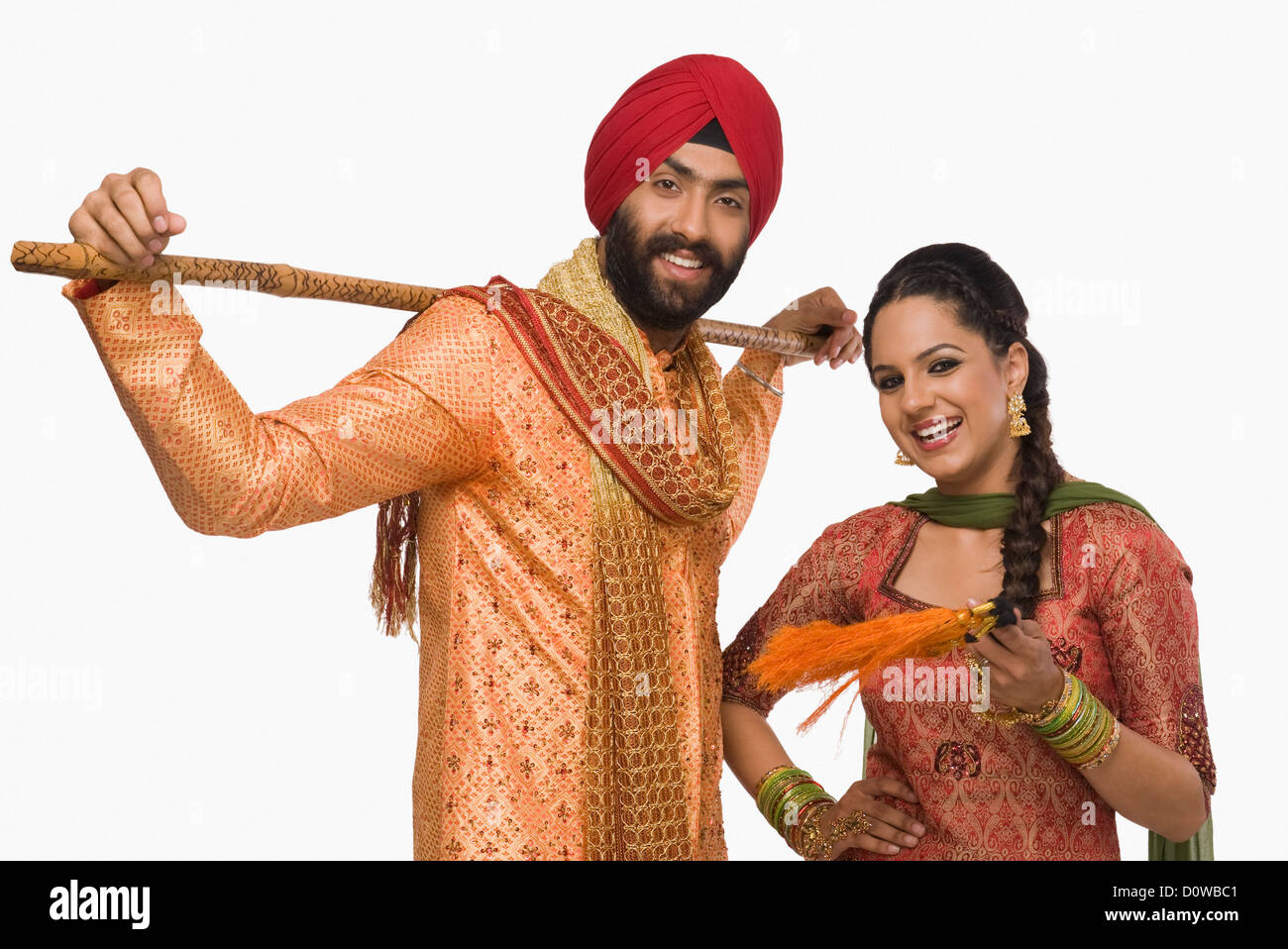 Portrait of a Sikh couple smiling Stock Photo - Alamy