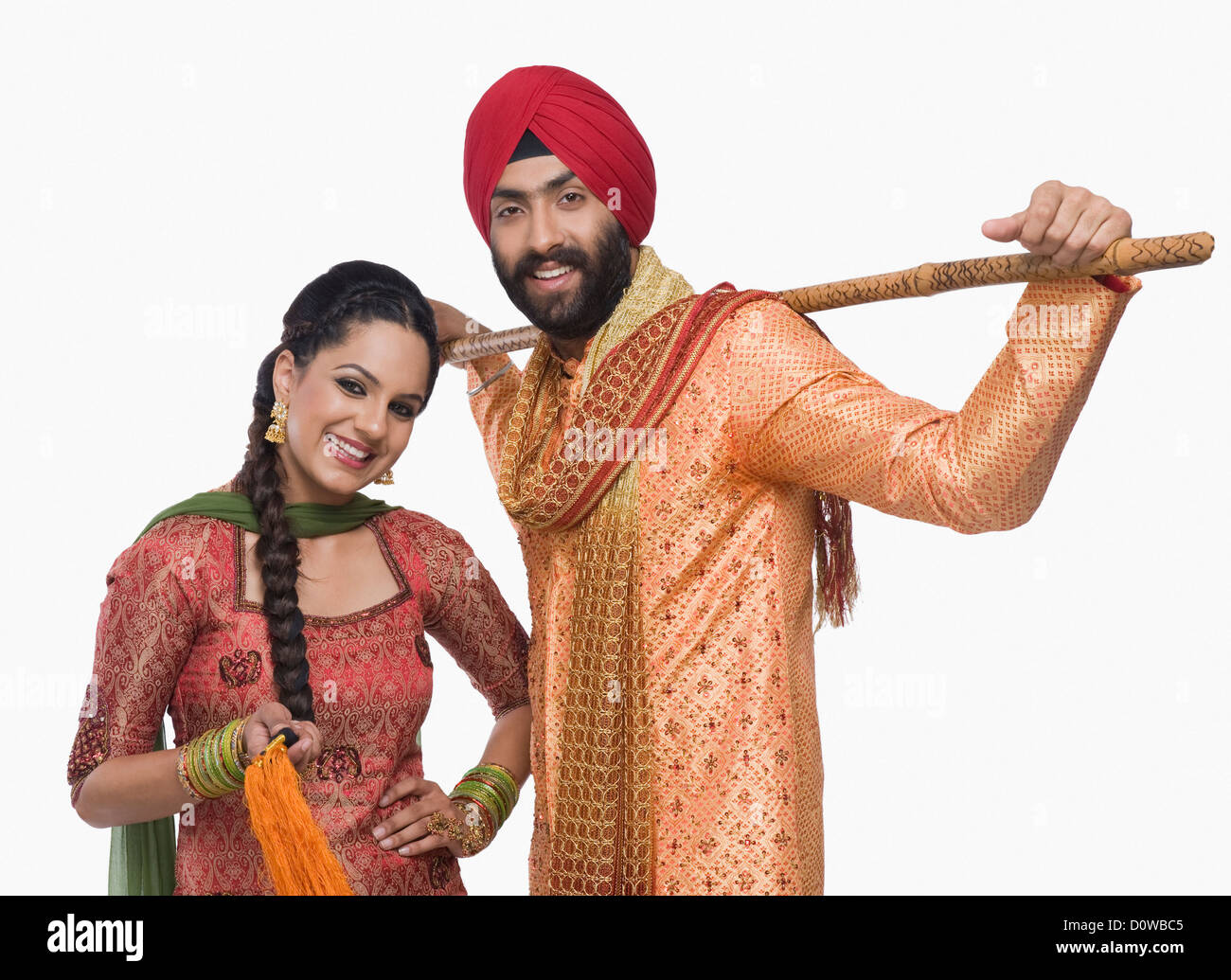 Portrait of a Sikh couple smiling Stock Photo - Alamy