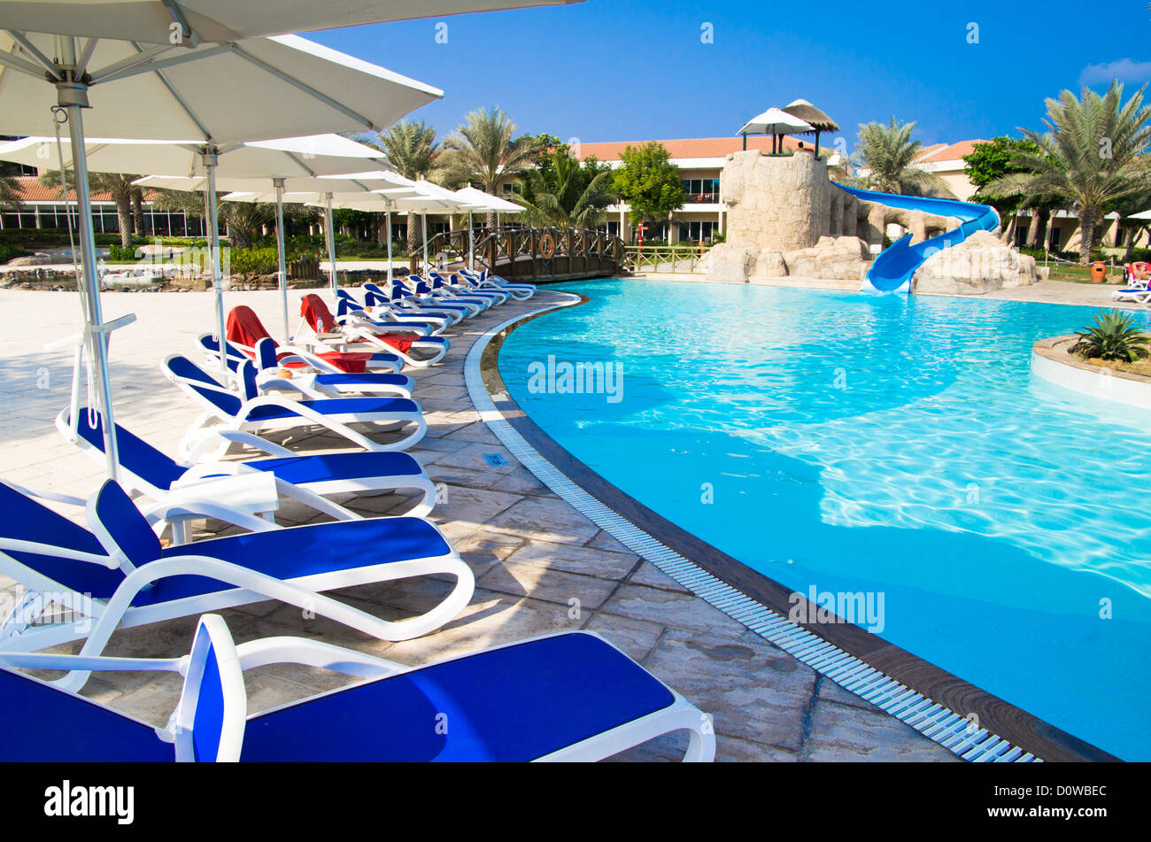 Beautiful swimming pool in hotel Stock Photo - Alamy