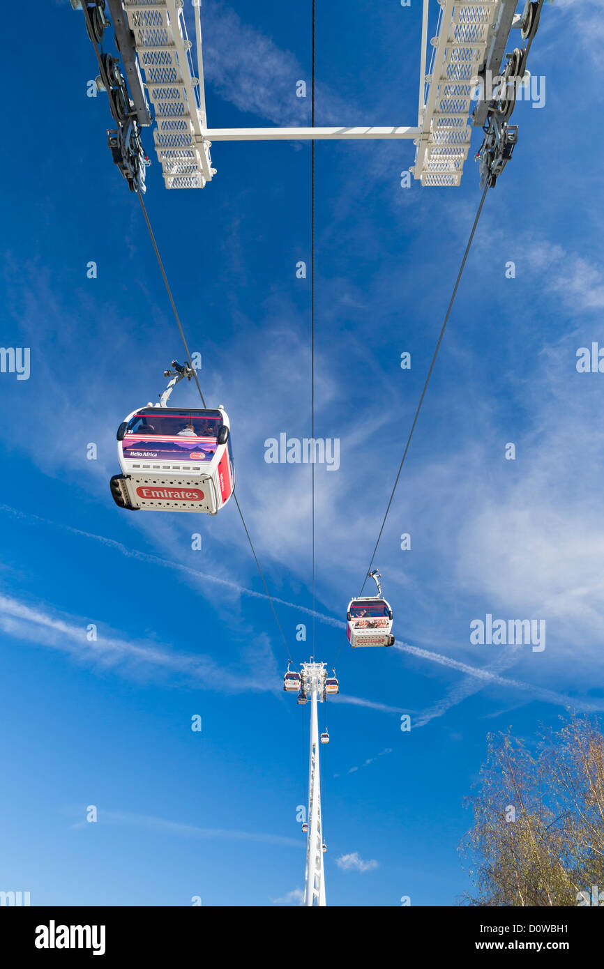 Air line emirates cable car, London, England Stock Photo - Alamy