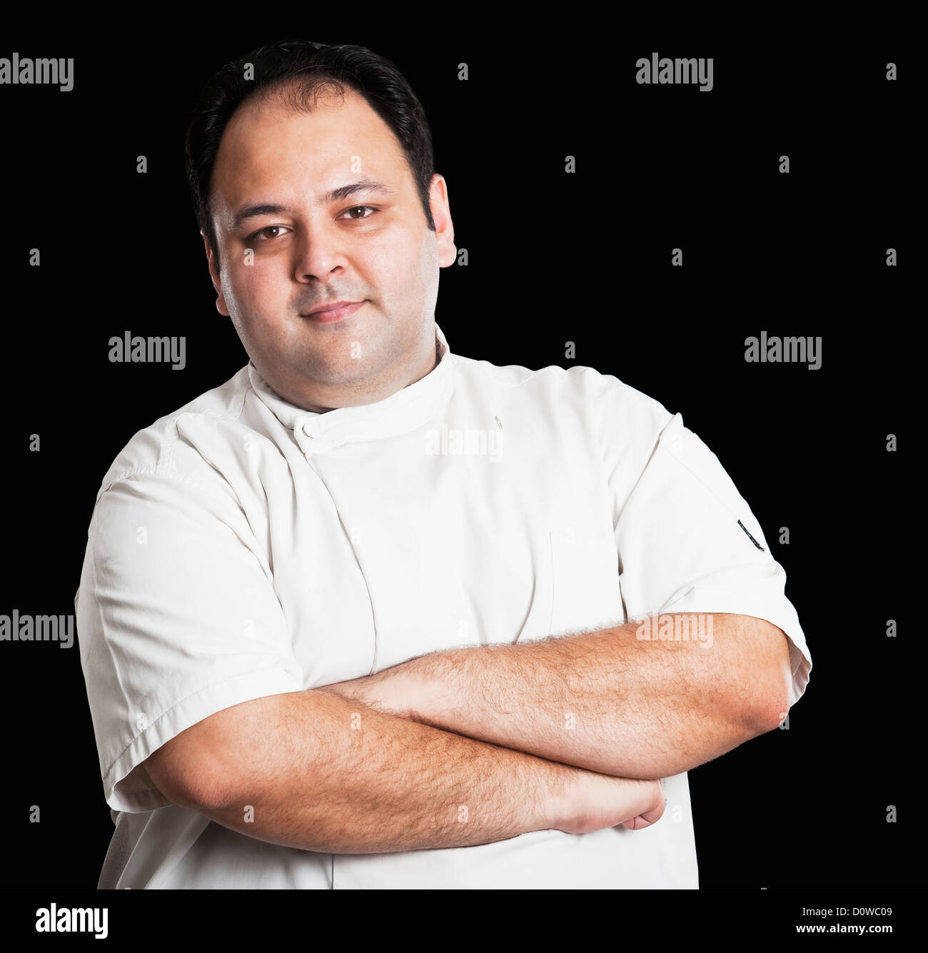 Portrait of a chef smiling Stock Photo - Alamy