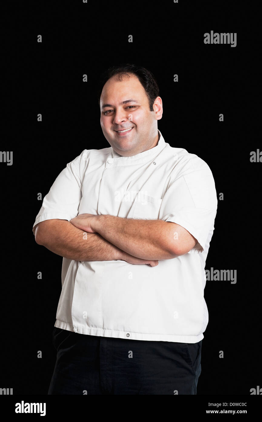 Portrait of a chef smiling Stock Photo - Alamy