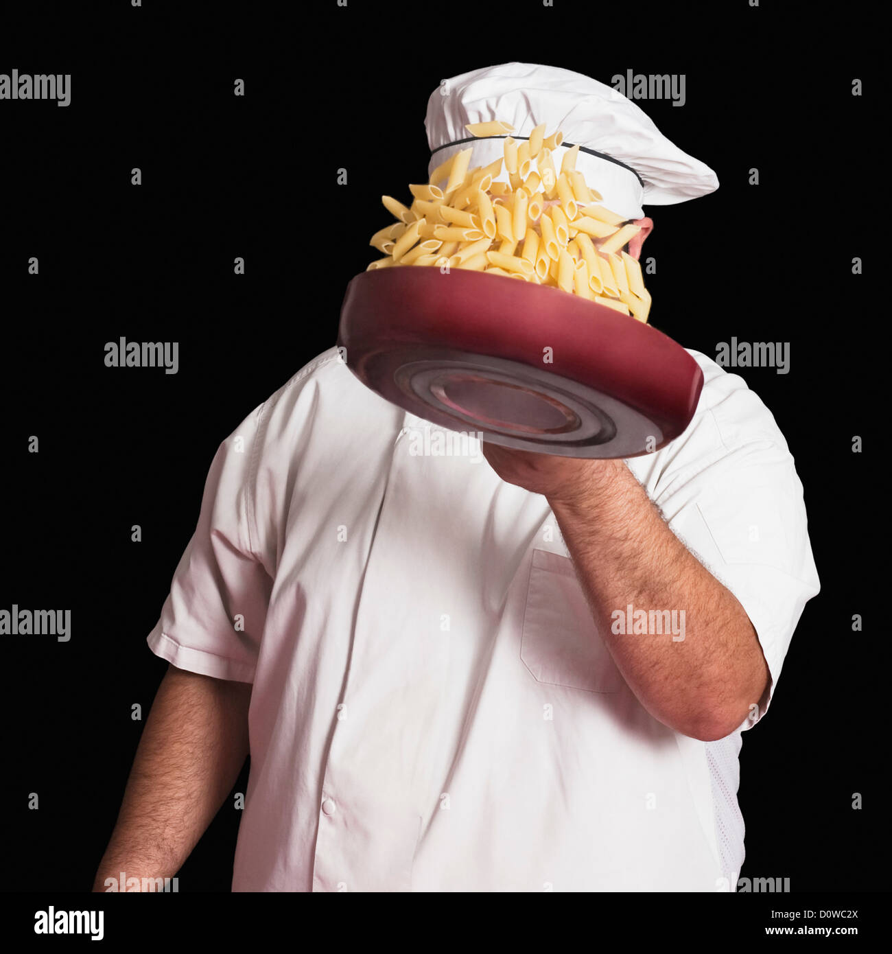 Chef cooking penne pasta Stock Photo - Alamy
