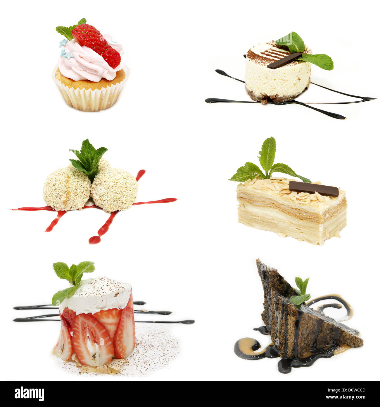 Tasty food desserts Cut Out Stock Images & Pictures - Alamy
