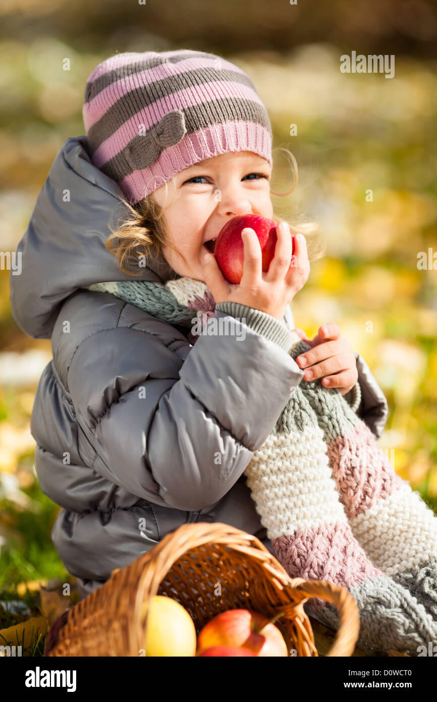 Funny Smiling Kid Eating Apple High Resolution Stock Photography and ...
