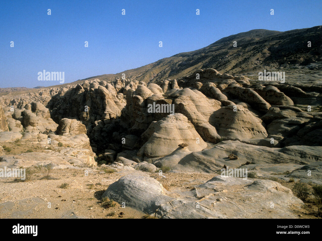 Landscape in the ancient Edomite kingdom near Petra, present-day Jordan ...