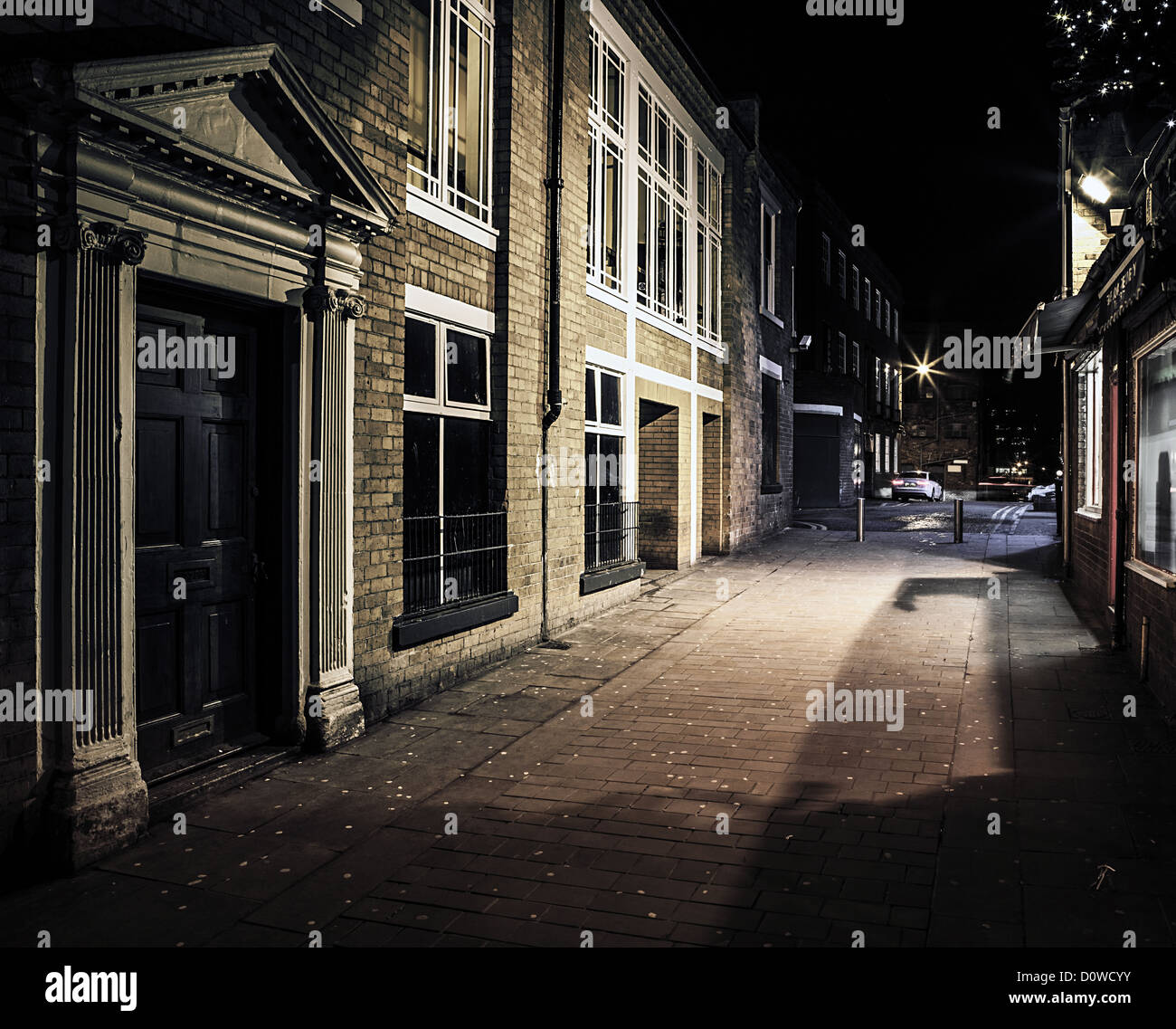 Empty Urban Street Scene Brick Stock Photos & Empty Urban Street Scene ...