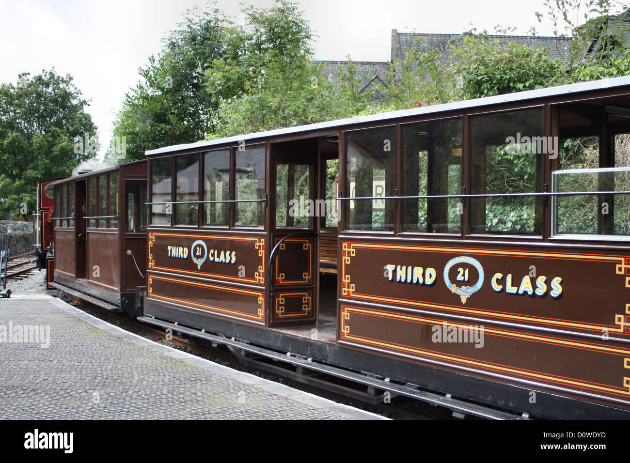 Corris narrow gauge railway carriage Mid Wales Stock Photo - Alamy