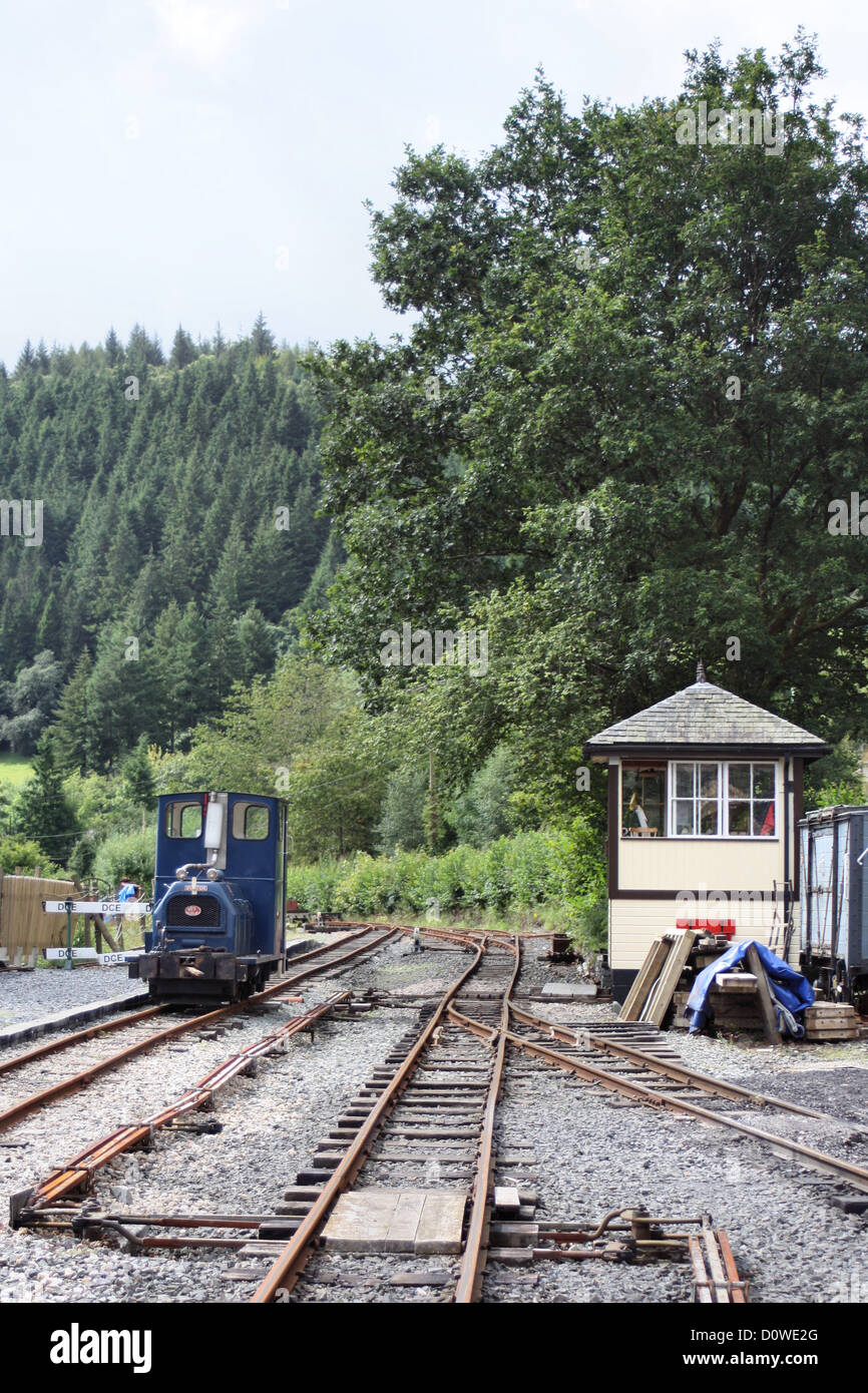 Corris narrow gauge railway engine yard Mid Wales Stock Photo - Alamy