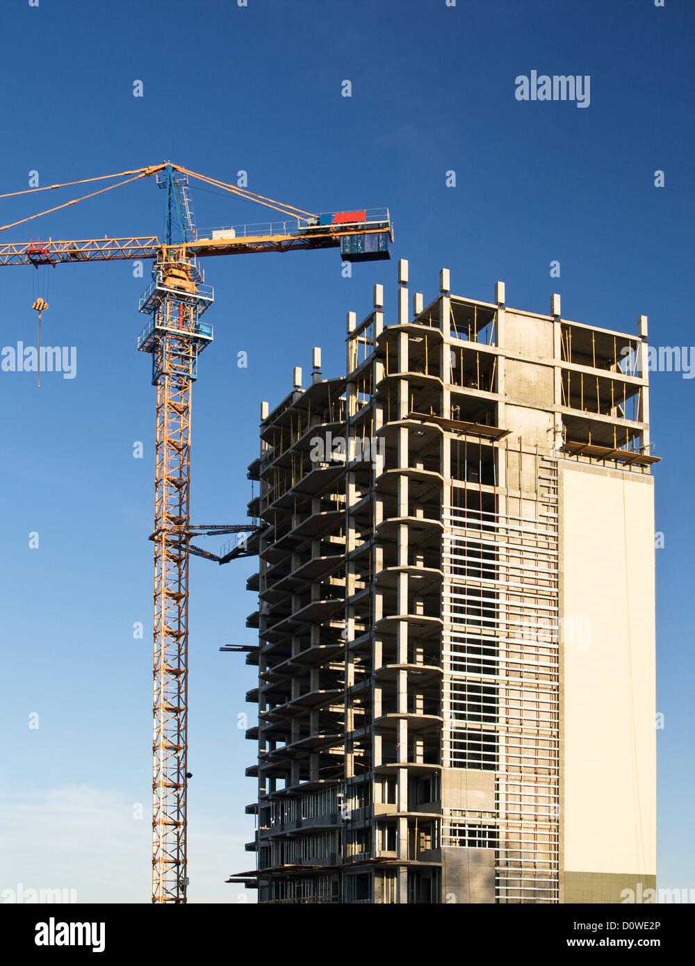Construction new high-rise building Stock Photo - Alamy