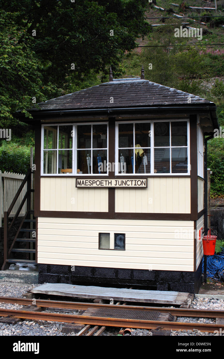 Corris narrow gauge railway signal hut Mid Wales Stock Photo - Alamy