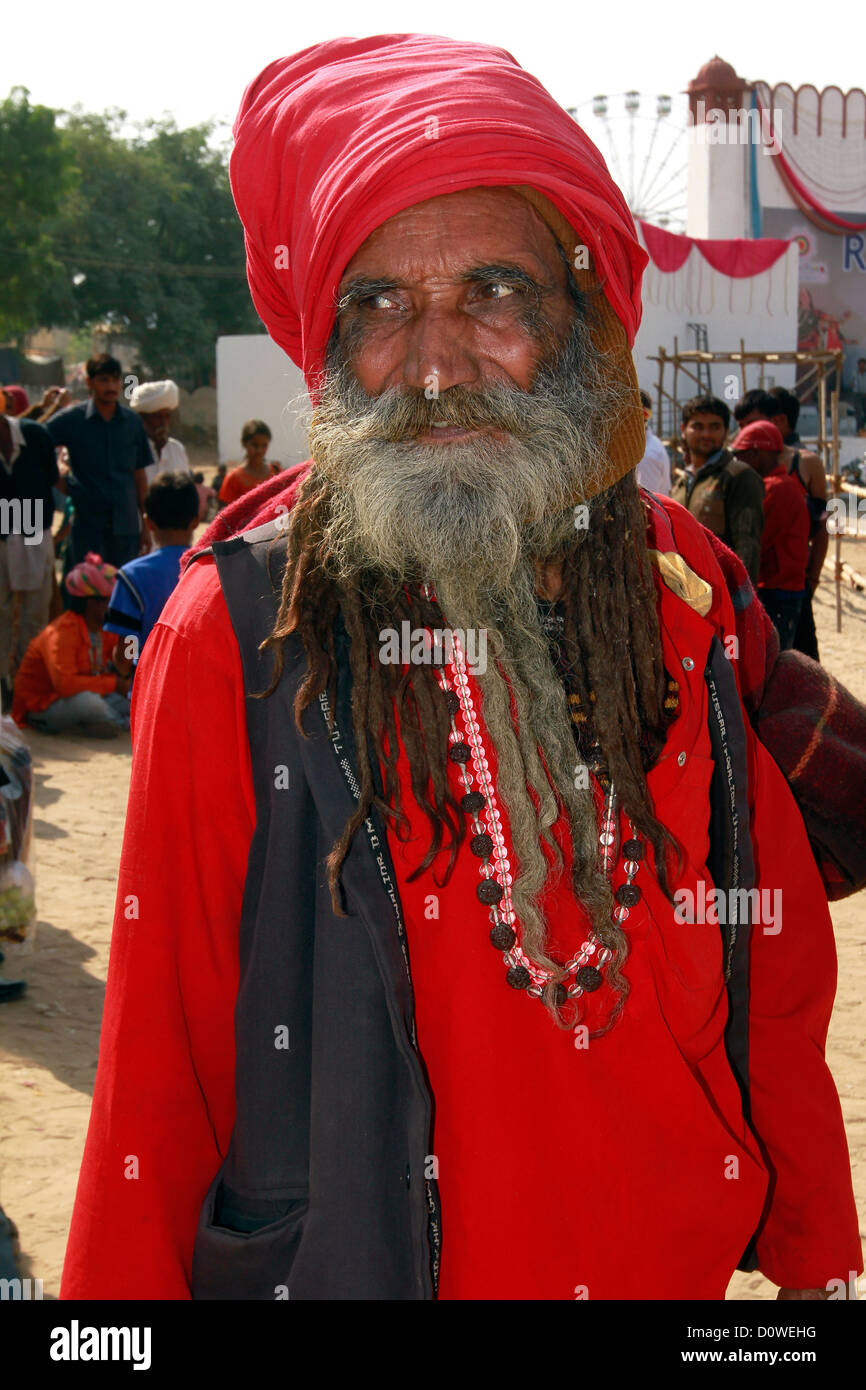 Indian sadhu holy man long hi-res stock photography and images - Alamy