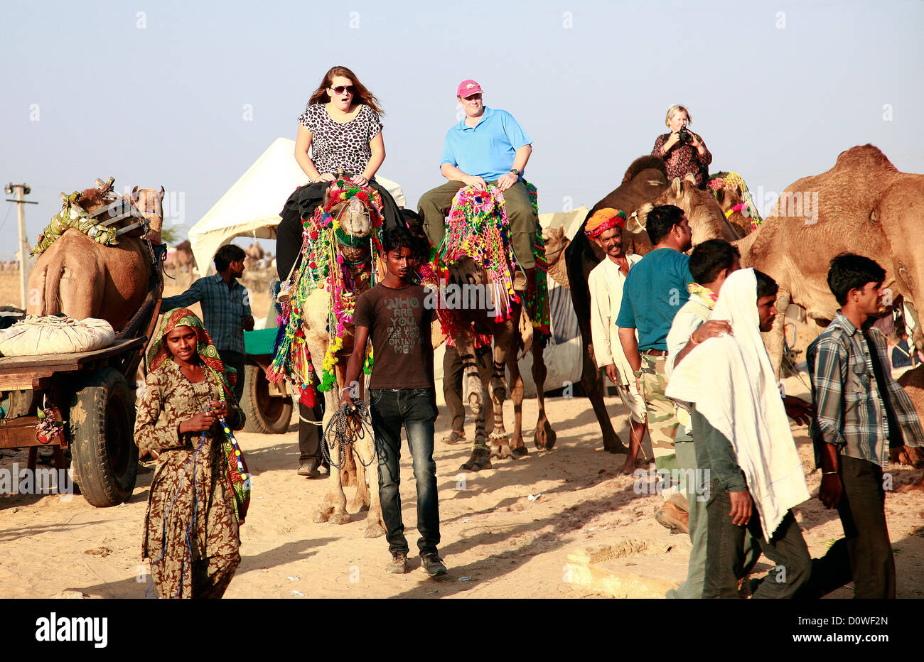 India people at Pushkar fair Stock Photo - Alamy