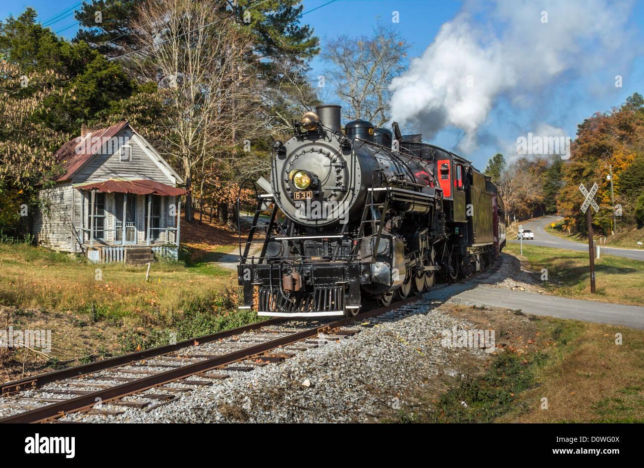 Autumn Leaf Special excursion train pulled by Southern Railway 630 is a ...