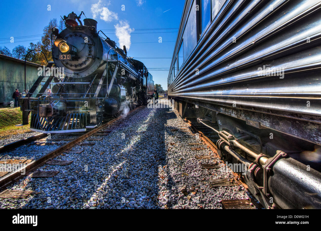 Autumn Leaf Special excursion train pulled by Southern Railway 630 is a ...