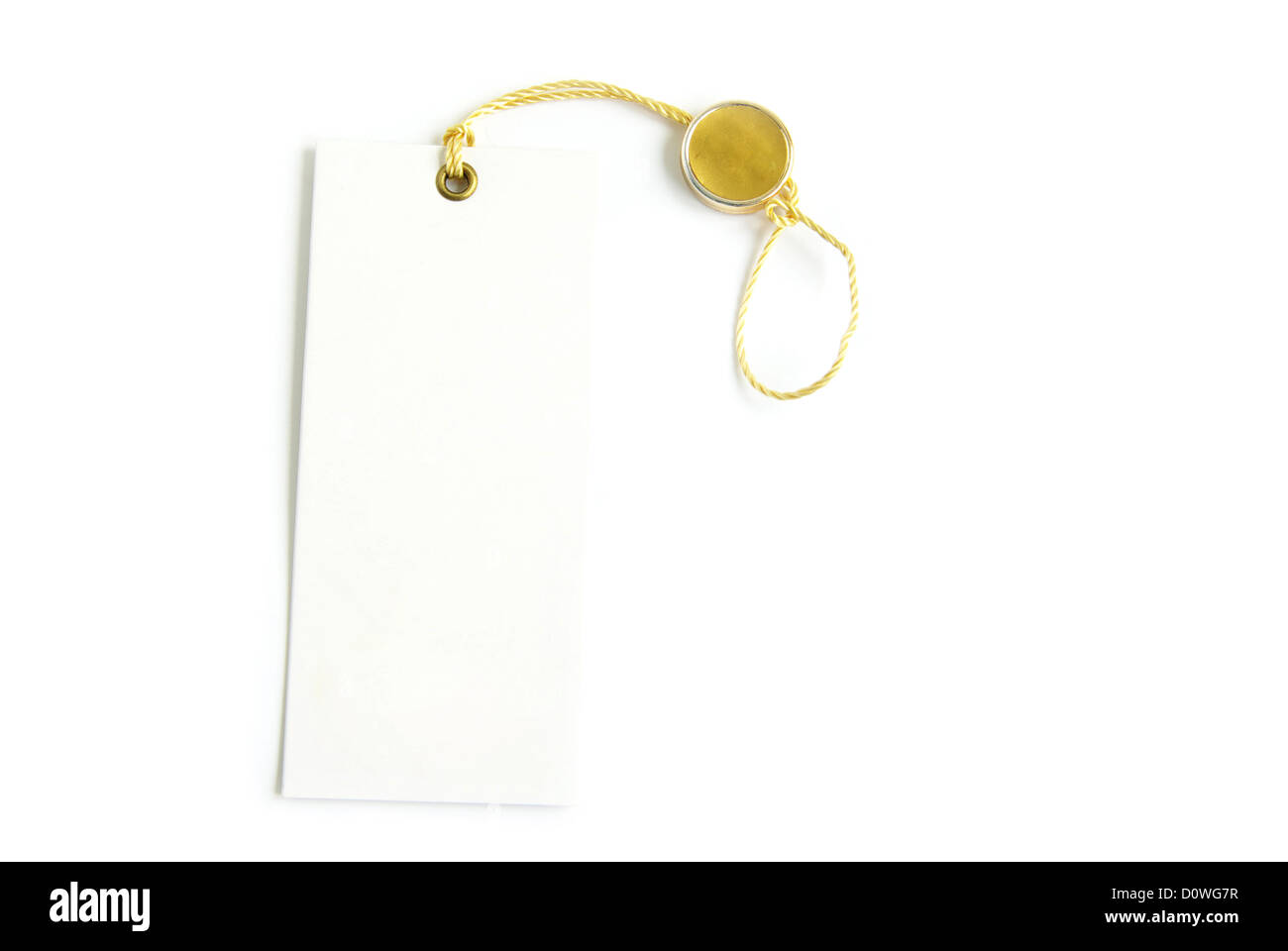 Blank tag isolated on a white backgrounds Stock Photo - Alamy