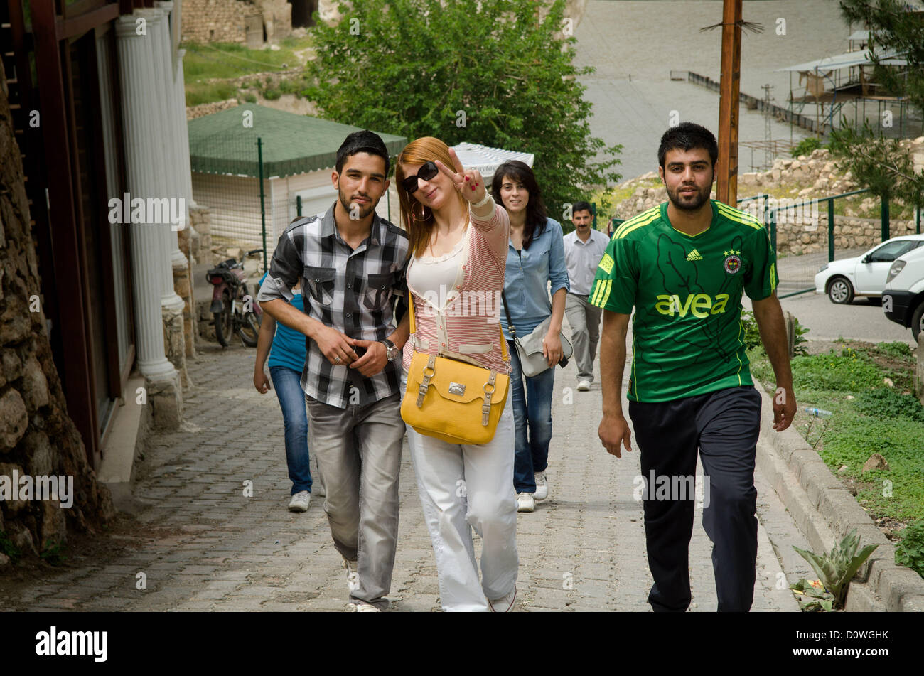 May 7, 2012 - Hasankeyf, Batman, Turkey - Local tourists from Batman ...