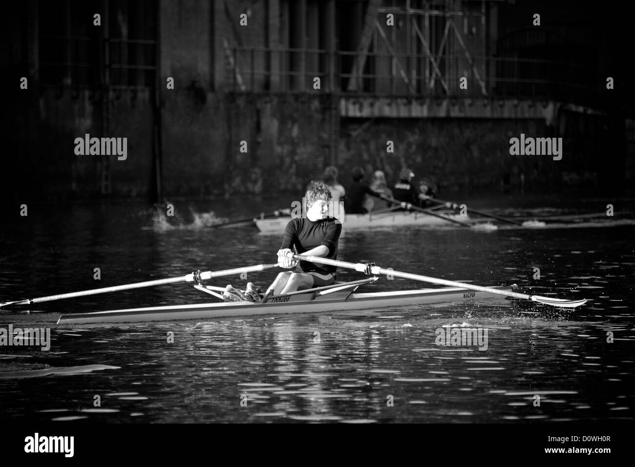 Rowing on the River Ouse, York, North Yorkshire, England, UK Stock ...