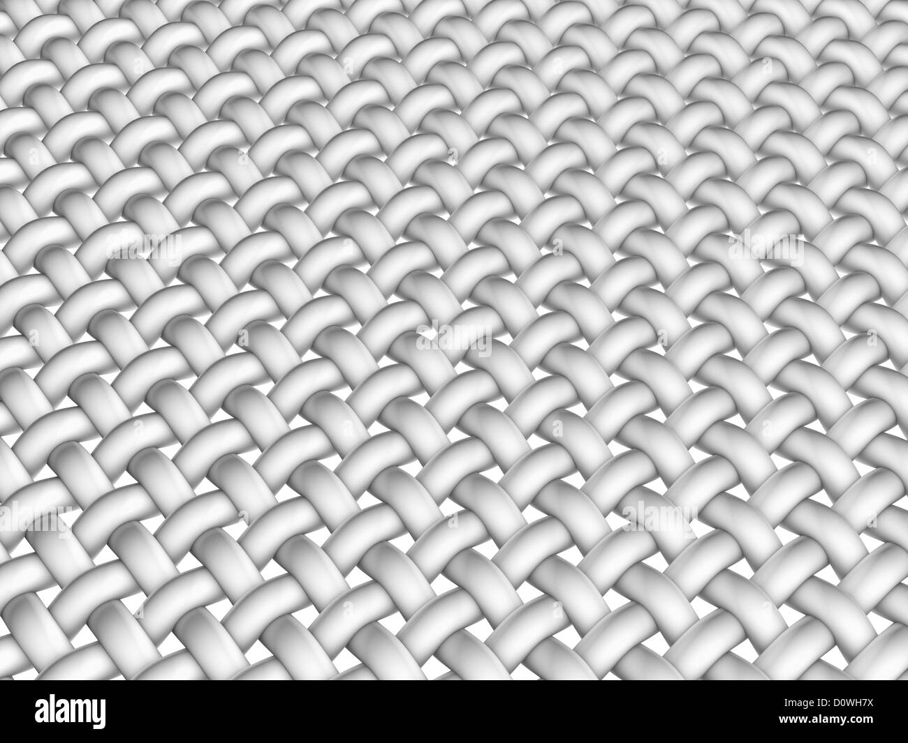 3D rendered illustration of interlaced fiber on white background Stock ...