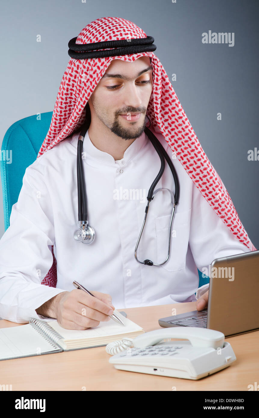 Arab doctor working in hospital Stock Photo - Alamy