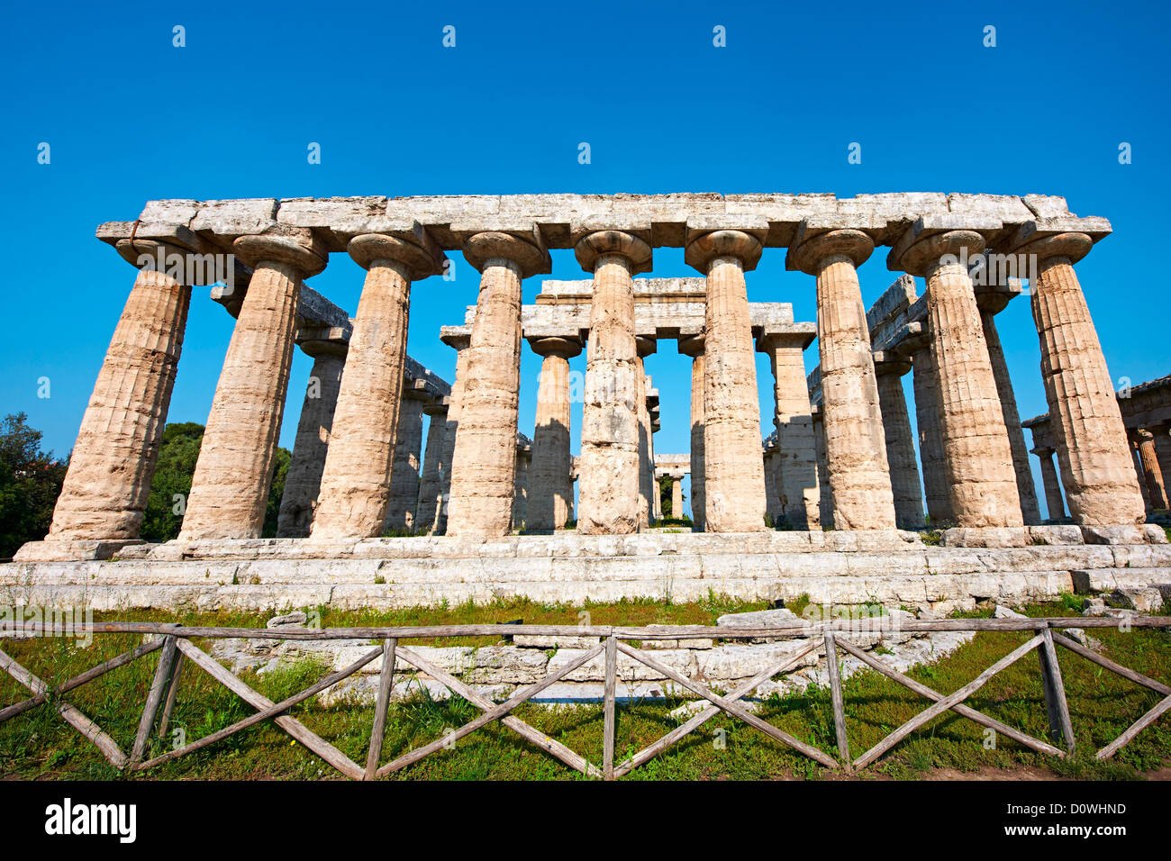 Doric style temple of Hera of Paestum, built around 550 BC by Greek ...
