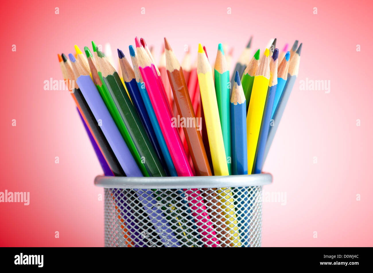 Colour pencils in creativity concept Stock Photo - Alamy