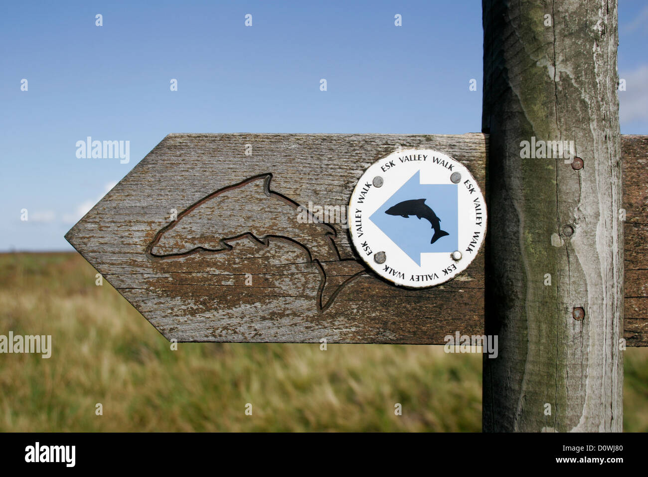 Esk Valley Walk signing Danby Moor North Yorkshire England UK Stock ...