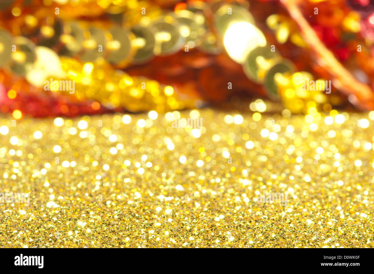 Holiday yellow shiny background. Blurry lights in yellow colors Stock ...