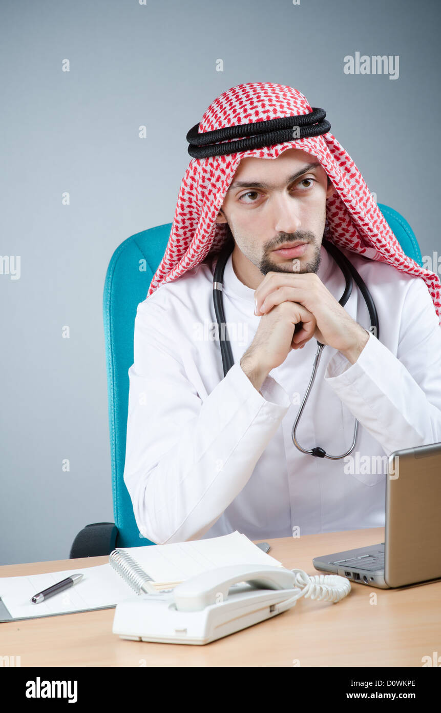 Arab doctor working in hospital Stock Photo - Alamy