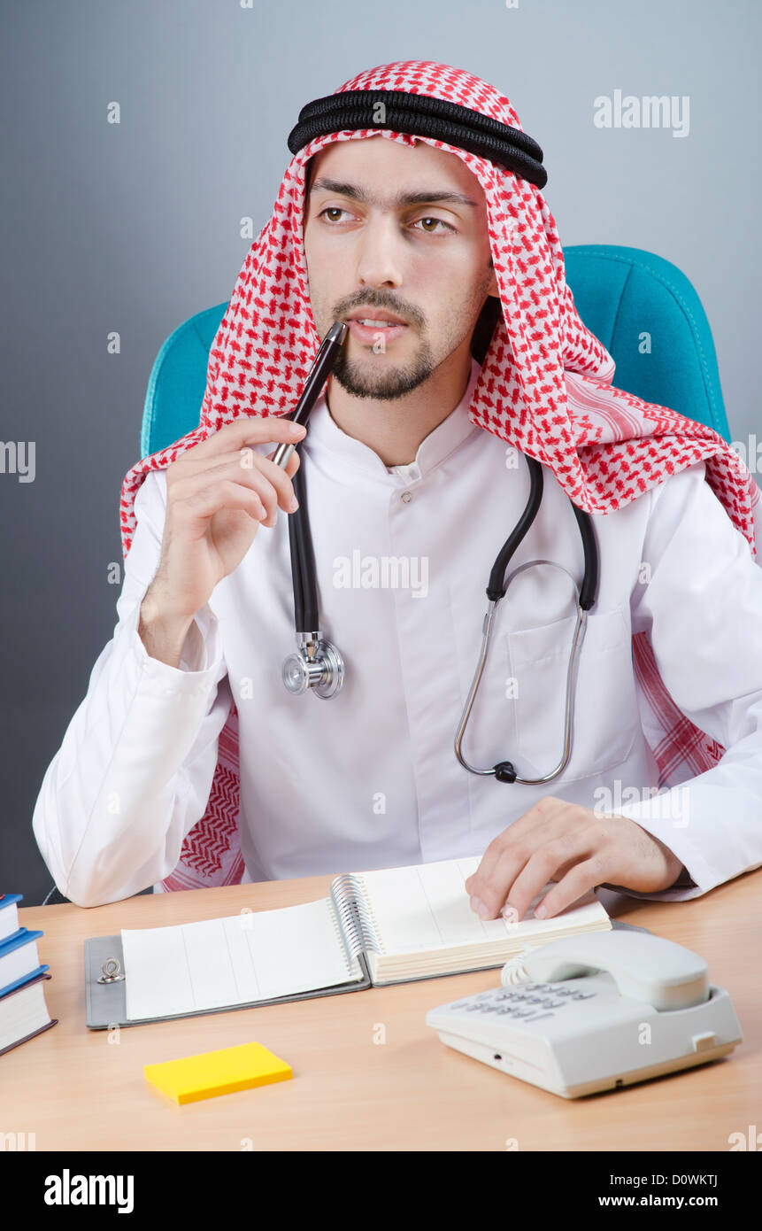 Arab doctor working in hospital Stock Photo - Alamy