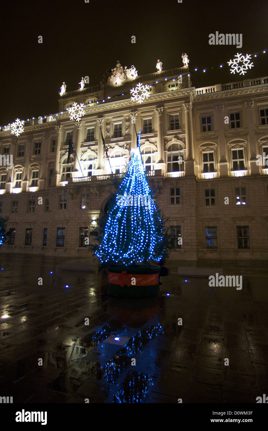 Christmas in Trieste, Italy's famous town square Stock Photo - Alamy