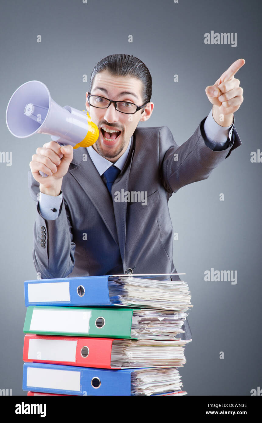 Shouting a warning Cut Out Stock Images & Pictures - Alamy