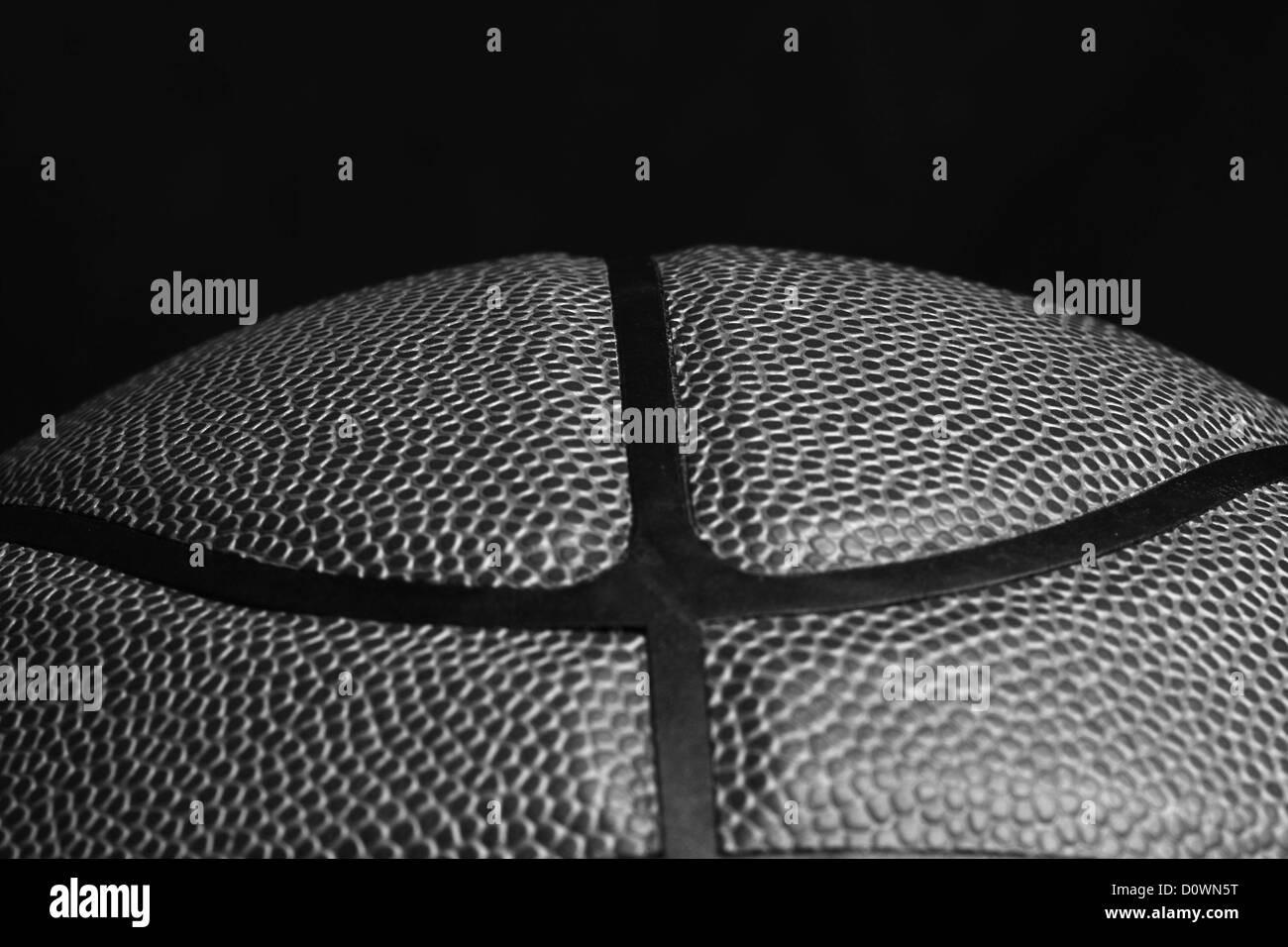 A studio shot of a professional basketball showing lines patterns and ...