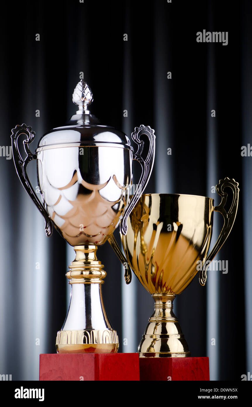 Prize cup against the background Stock Photo - Alamy