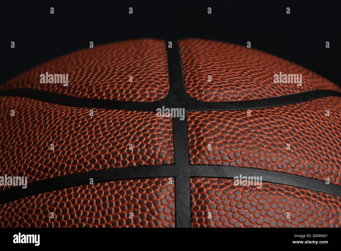 A studio shot of a professional basketball showing lines patterns and ...