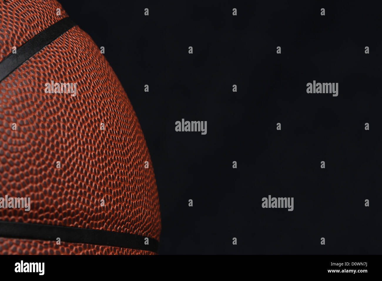 A studio shot of a professional basketball showing lines patterns and ...