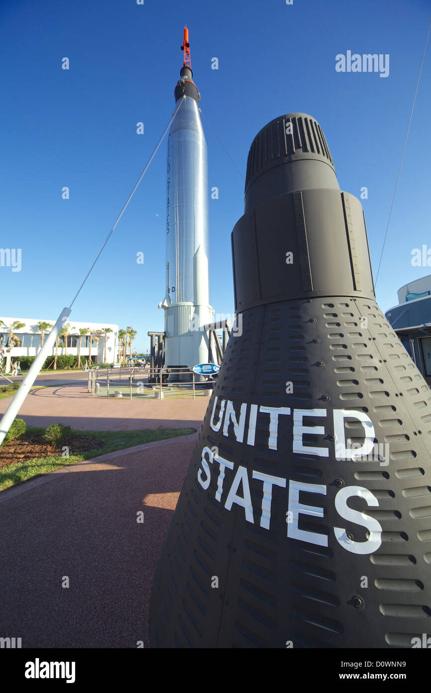 Apollo Space Capsule at the NASA Kennedy Space Center in Florida with ...