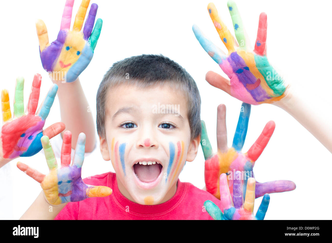 Different colored hands of children and adults Stock Photo - Alamy