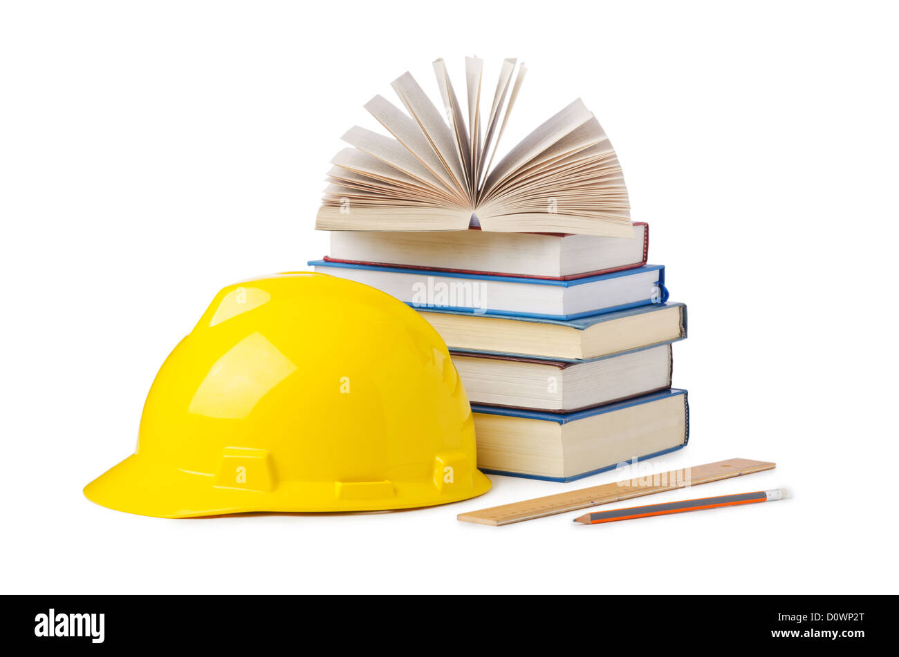Construction industry education concept on white Stock Photo - Alamy