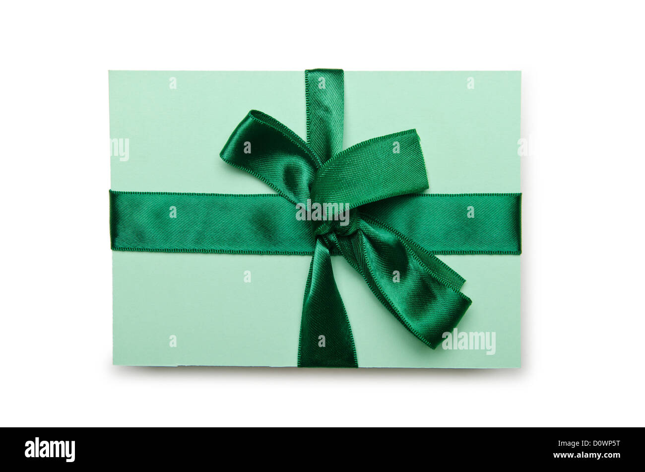 Envelope with colourful ribbon on white Stock Photo - Alamy