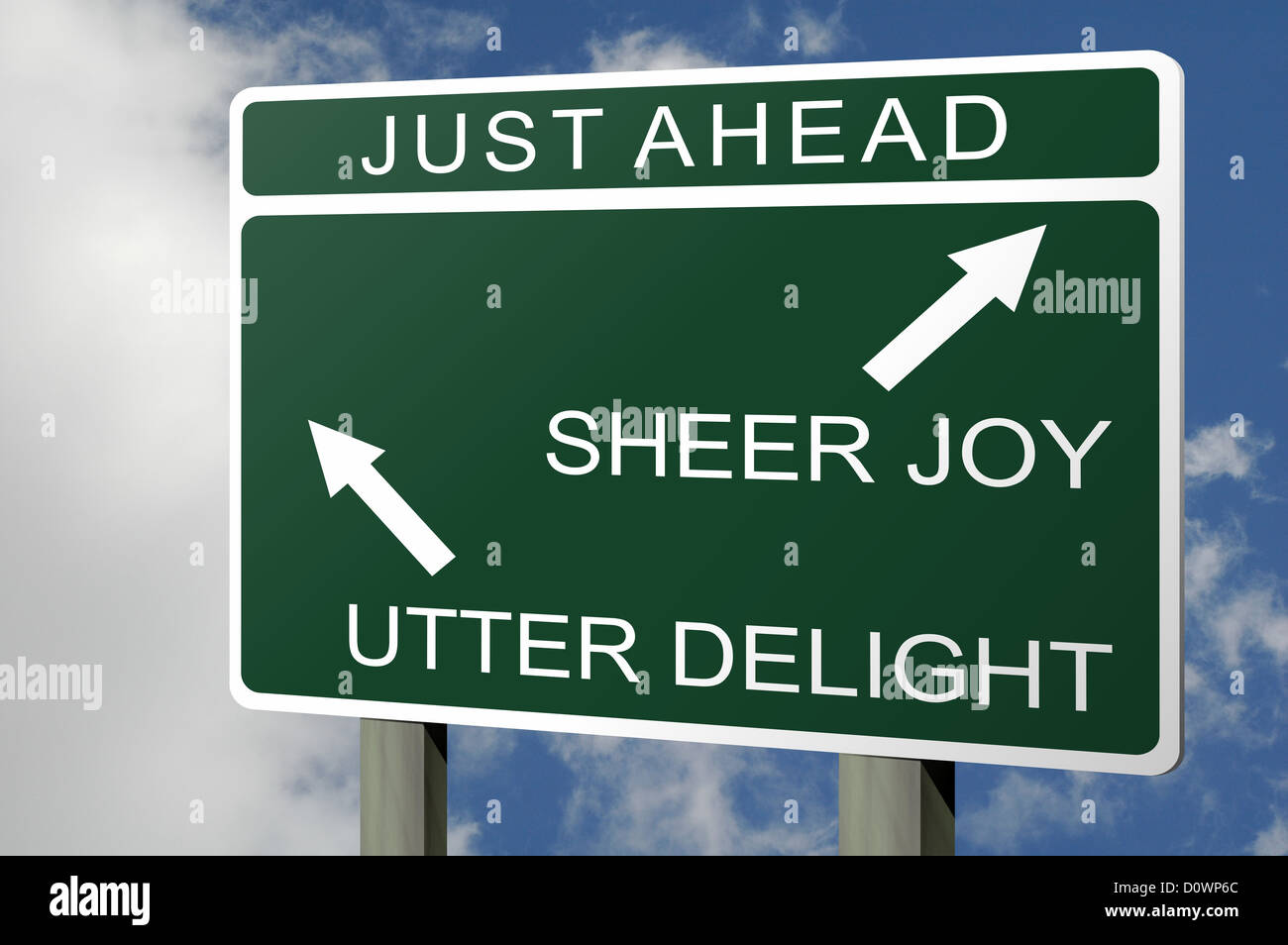 Directional signs blue and green Stock Photo - Alamy